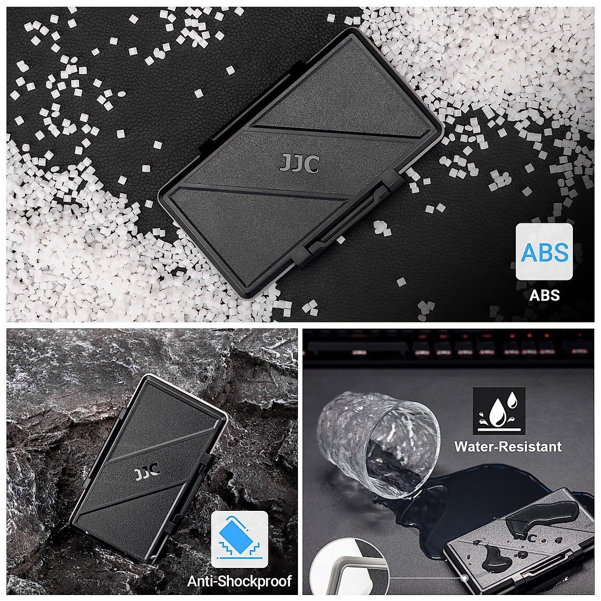 36 Slots Memory Card Case Water-Resistant Anti-Shock Memory Card Wallet for 24 Micro SD SDXC SDHC TF Cards and 12 SD SDXC SDHC Cards