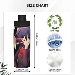 LOUNDY Rikka Takanashi Anime 18 oz Tumblers Stainless Steel Vacuum Insulated Coffee Mug Water Bottle Drinking Cup