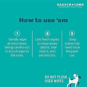 Project Watson Dog Eyelid Wipes, Micellar Technology That Cleanses and Hydrates, Contains Hyaluronan (HA), an Electrolyte, Aloe & Licorice, Paraben & Fragrance Free, 45 Pre-Moistened Textured Wipes