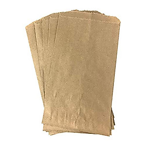 Royal7 200 Pack 6.25" x 11" Inches Brown Kraft Paper Bags, Arts Sewing Crafts Cellophane Wrap Flat Merchandise Bags