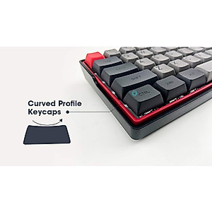 KEMOVE DK61 Wireless 60% Mechanical Gaming Keyboard, Bluetooth 5.1 Hot Swappable Keyboard RGB Backlit PBT Keycaps Full Keys Programmable (Gateron Switch) (Gateron Optical Blue Switch, Dolch)