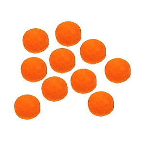PATIKIL Wool Felt Ball Beads Wool Felting Pom 2cm 20mm Orange for Home Crafts Handcrafts Project DIY Pack of 10