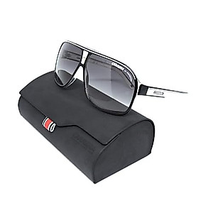 Carrera Grand Prix 2 T4M Pilot Sunglasses Lens Categ, Black/White, 64mm