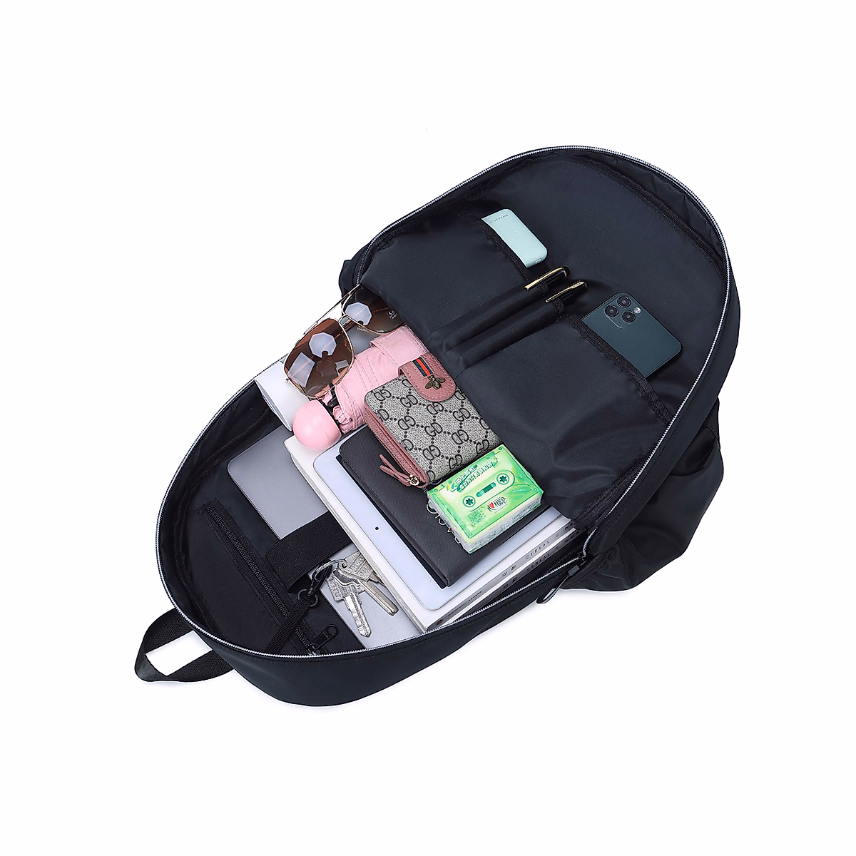 Acmebon Stylish Backpacks for Boys and Girls Casual Daypack for Women Black