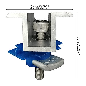 10 Pcs Adjustable Solar Panel Mounting Bracket Clamp Wide Photovoltaic Support Mid Clamps Bracket for Solar Panel System pv photovoltaic mounting Bracket