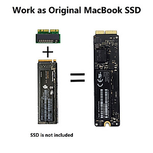 V VOILA REVE M.2 NVME MacBook SSD Convert Adapter for Upgraded MacBook Air Pro Retina Mid 2013-2017, AHCI SSD Upgraded Kit for A1465 A1466 A1398 A1502