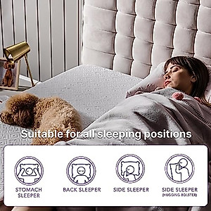 NapQueen Queen Mattress, 8 Inch Elizabeth Cooling Gel Memory Foam Mattress, Queen Bed Mattress in a Box, CertiPUR-US Certified, Medium Firm, Breathable Soft Fabric Cover