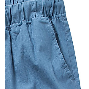 SIR7 Men's Linen Casual Lightweight Drawstrintg Elastic Waist Summer Beach Pants Denim Blue XL