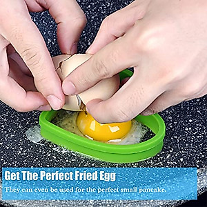 Silicone Egg Ring,Non Stick Egg Cooking Rings,Egg Mcmuffins Mold,Perfect Fried Egg Mold for Frying Eggs,Pancake and Omelet (Multicolor-Ring)