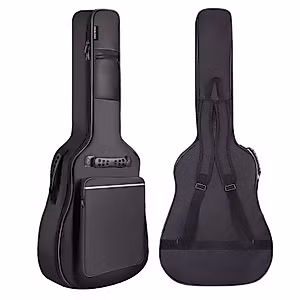 GIGKOUKI 40 41 Inch Acoustic Guitar Case Soft 0.35" Padded Guitar Bag, Waterproof Guitar Gig Bag Classical with Back Hanger Loop and Shoulder Strap