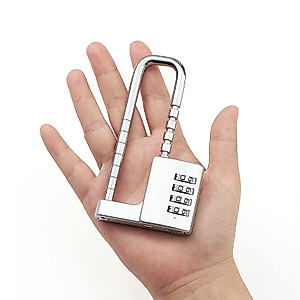 ZGSJ Cabinet Lock,Combination Padlock,Stainless Steel Gym Locker Lock Code Long Adjustable Shackle Lock for Outdoor, School, Gym, Sports lockers, Fences,