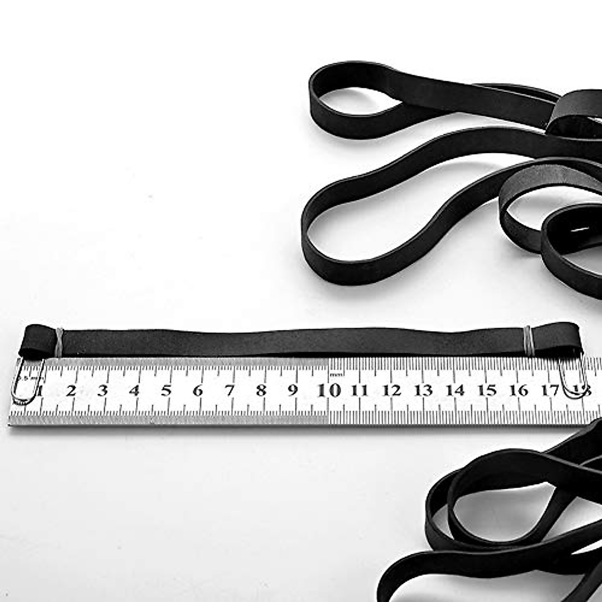 Rubber Bands, 35 Pcs Large Thick Elastic Rubber Bands Set 200mm*10mm Heavy Duty Black Trash Can Bands for Office Home School Bank Bank, Strong Durable Wide for Industrial, Cat Litter Box,File Folders