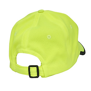 BUILTCOOL Adult Cooling Baseball Hat – Men & Women Moisture Wicking, Mesh Back, Lightweight, Performance Ball Cap for Fishing, Hiking, Kayaking, Golf, One Size, Safety Yellow