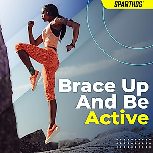 Sparthos Lace Up Ankle Brace - Adjustable Support for Running, Basketball, Volleyball - for Injury Recovery and Sprains - Compression Stabilizer Braces - For Men & Women (Gray - Large)