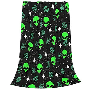 Green Throw Blanket Soft Fleece Blanket All Season Lightweight 50"X 40" Throw Blanket fit Couch Sofa