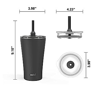 Zak Designs Marvel Eternals 20oz Stainless Steel Alfalfa Vacuum Insulated Tumbler with Sticker, Includes Silicone Straw and Splash Proof Lid, Travel Tumbler Keeps Drinks Cold (20oz, Eternals)