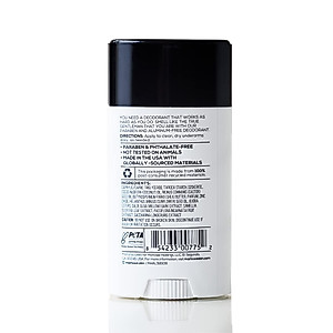 MARLOWE. No. 024 Mens Deodorant 2.5 oz, Natural Deodorant for Men, Aluminum Free Stick, Made with Coconut Oil, Shea Butter & Jojoba, Only No-Nonsense Ingredients, Fresh & Woodsy Scent
