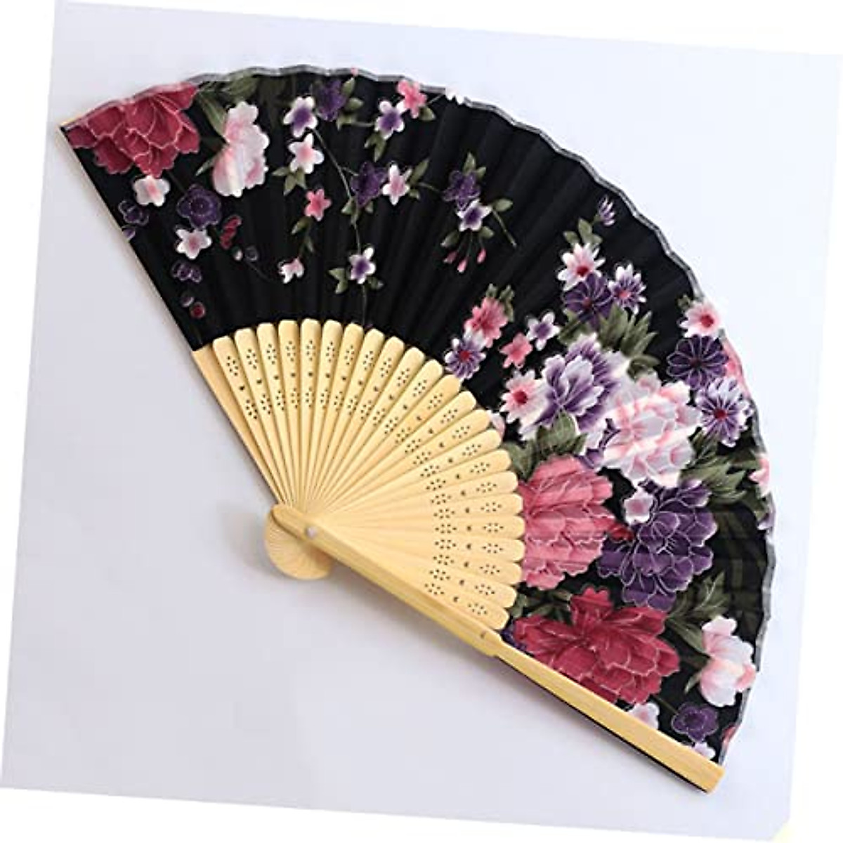 MUSISALY 2pcs fans handheld mini fan hand held fan folding fan mini handheld fan hand fans for women fan mini handheld fans mini hand fan floral fan Japanese-style Miss flowers
