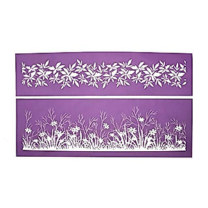 AK ART KITCHENWARE Grass Cake Mesh Stencils Royal icing Lace Mat Fondant Molds Cake Decorating Tools Cake Stencils Pastry Tools Bakeware Art Decor Stencils Food Decorating Stencils MST-26