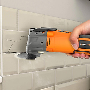 ENERTWIST Oscillating Tool, 4.2 Amp Oscillating Multitool Kit with 5° Oscillation Angle, 6 Variable Speed, 31pcs Saw Accessories, Auxiliary Handle and Carrying Bag, ET-OM-500