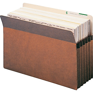 Smead File Pocket, Straight-Cut Tab, 5-1/4" Expansion, Legal Size, Redrope, 10 per Box (74234)