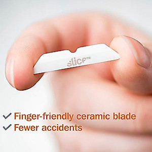 Slice 10404 Replacement Blade, Ceramic, Finger Friendly, Rounded Tip, Lasts 11x Longer Than Metal