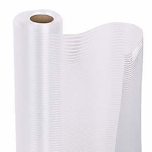 Smart Design Wire Rack Shelf Liner - Ribbed Grip - 12 Inch x 6 Feet - NSF Certified - for Steel Metal Shelves - Home Garage and Kitchen - Clear