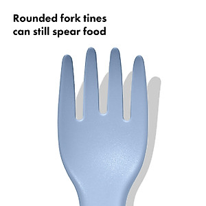 OXO Tot Plastic Fork and Spoon Set - Opal and Dusk