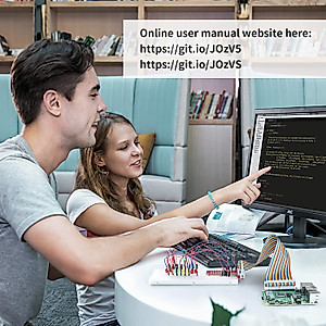 SunFounder Raspberry Pi Display 13.3 Inch IPS Portable HDMI Monitor with Raspberry Pi 4 Model B Starter Kit for Raspberry Pi Beginner