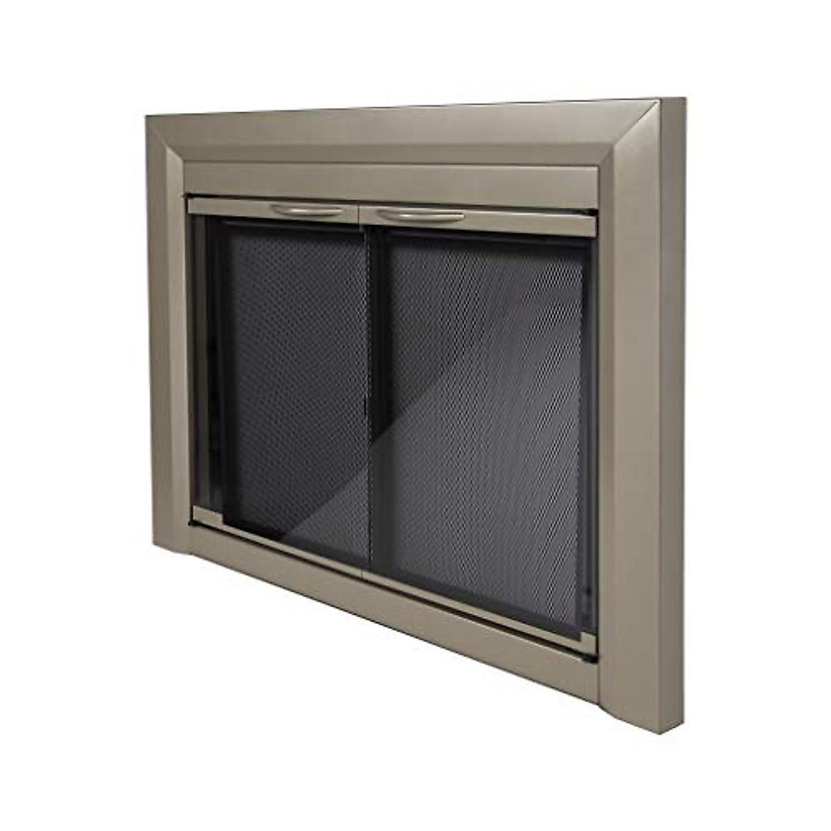 Pleasant Hearth CB-3301 Colby Fireplace Glass Door, Sunlight Nickel, Medium