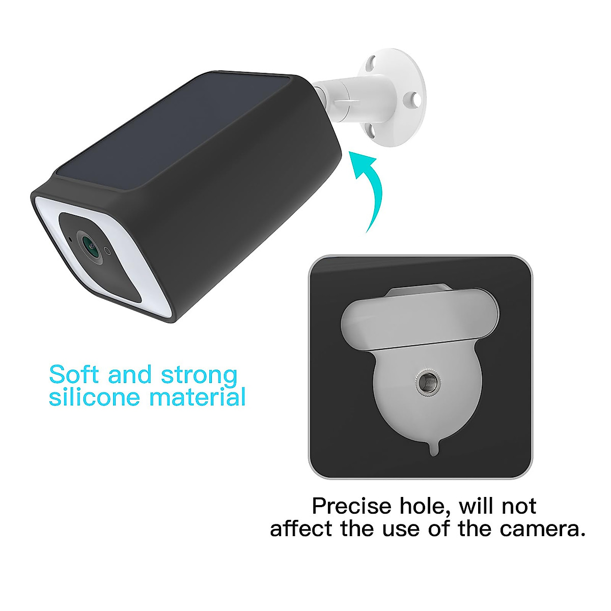 HOLACA Water-Proof Silicone Cover Protective Case for Eufy Solo Cam S40/S230 Camera Case Anti-Scratch Protective Cover for Full Protection