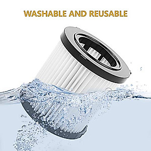 A-KARCK DCV5801H Replacement Filter 2Pack Compatible with DeWalt DCV580 & DCV581H Wet Dry Vacuum, Washable and Reusable