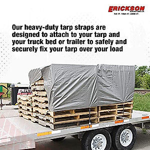 Erickson 06601 10" Long Industrial EPDM Rubber Tarp Strap, (Pack of 4)