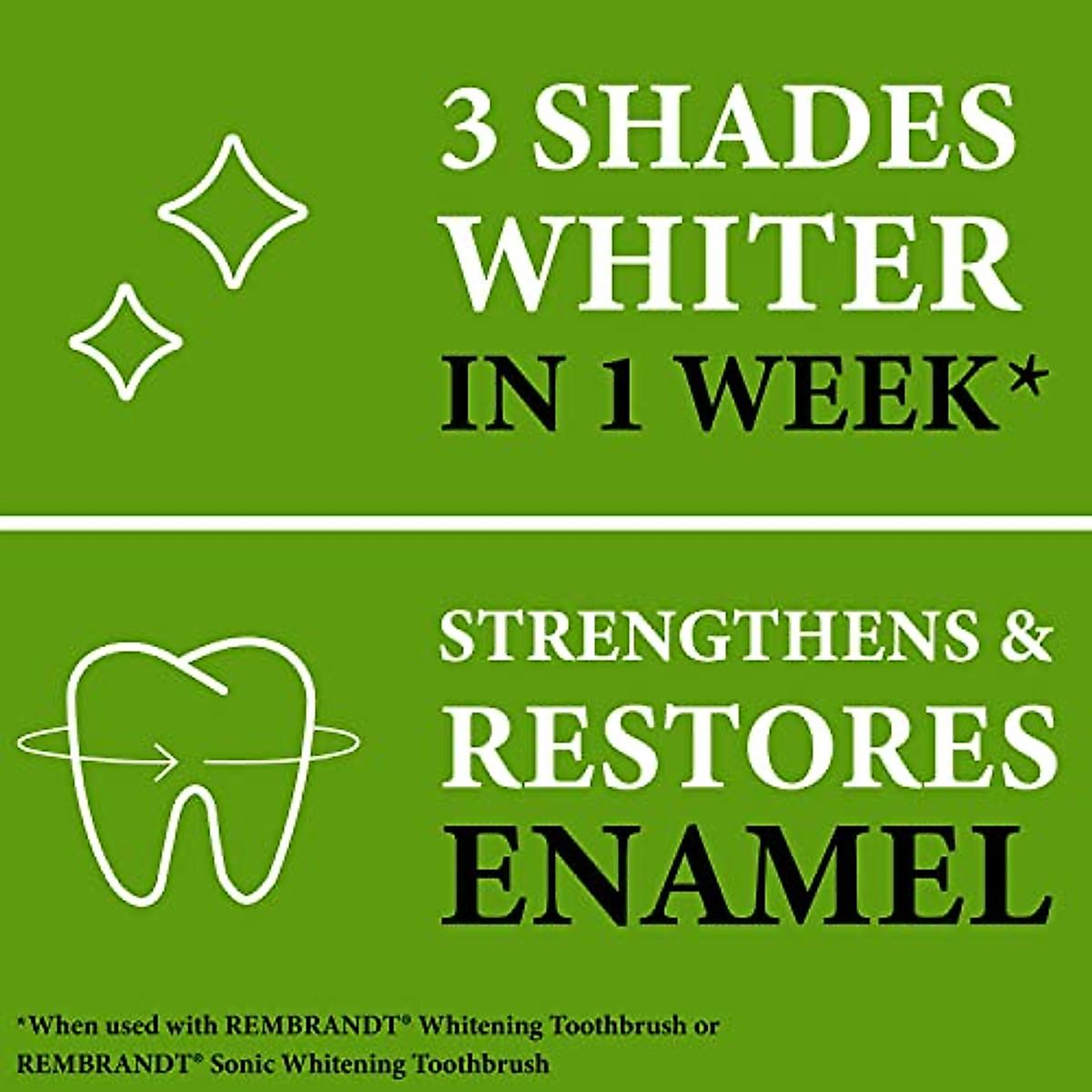 Rembrandt Deeply White + Peroxide Whitening Toothpaste, Fresh Mint Flavor, 2.6 Ounce (Pack of 2)