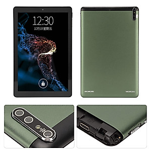 10.1 Inch Tablet, 2.4G 5G WiFi 6GB 128GB Front Tablet for Android 11.0 5MP Rear 13MP 1960x1080 IPS Calling 100‑240V Green US Plug