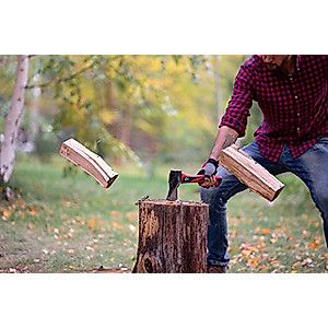 INTERTOOL 15” Wood Splitting Hatchet, 2.2 lbs, Small Splitter Maul, Firewood Camp Axe, Shock Absorbing Anti-Slip Handle HT-0274