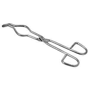 EISCO Crucible Tongs, with Bow - 4" Capacity - Stainless Steel - Flat Ends - 8.25" in Length