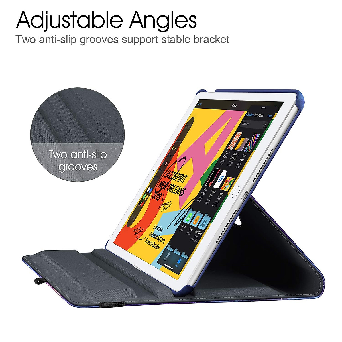 Fintie Case for iPad 9th / 8th / 7th Generation (2021/2020/2019), iPad 10.2 Inch Case -360 Degree Rotating Stand Protective Back Cover, Supports Auto Wake/Sleep, Galaxy