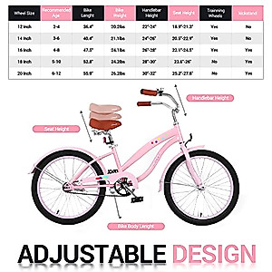 Training Wheel Kids Bikes ages5-8, bicicletas para niños,Boys,Girls, 3 Year Old, niñas