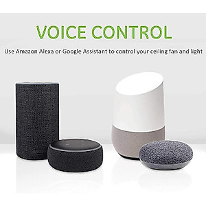 Smart WiFi Fan Switch Ceiling Fan and Light Remote Control Kit, WiFi Fan Controller Compatible with Alexa Google, Phone APP Control, No Hub Required, Universal Ceiling Fan Light Remote Control