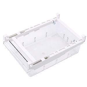 WOHPNLE Refrigerator Drawer, Large Capacity Transparent Rectangular Fridge Under Shelf Drawer Fridge Organizer Bin For Cheese, Deli Meat, Drinks, Fruit, Vegetable