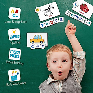 Coogam Magnetic Letters Numbers Alphabet Fridge Magnets ABC 123 Educational Toy Set Preschool Learning Spelling Counting Uppercase Lowercase Math for 3 4 5 Years Kid Toddler