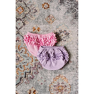 Made in USA Baby Girls Ruffled Diaper Covers Bloomers Soft Cotton Fashionable Cute SPD sensory Sensity Clothing Black, 0/3 M