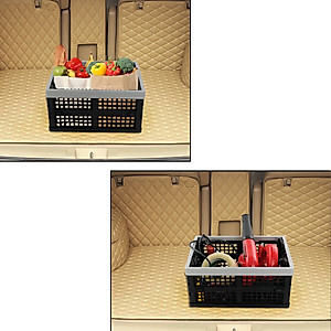 Jekiyo 16-Liter Folding Crates Storage, Collapsible Container Plastic, Set of 3