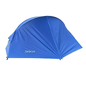 SAFACUS 1 Person Tent for Outdoor Backpacking, Lightweight Double Layer Waterproof 1 Man Tent, Easy Set up Tent with Two Doors Aluminum Poles for Camping Hiking Mountaineering