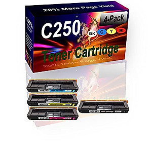 SINIYA 4-Pack (BK+C+Y+M) Compatible M C250FWB M C250 Printer Toner Cartridge Replacement for Ricoh C250(408348 408349 408351 408350) Printer Toner Cartridge