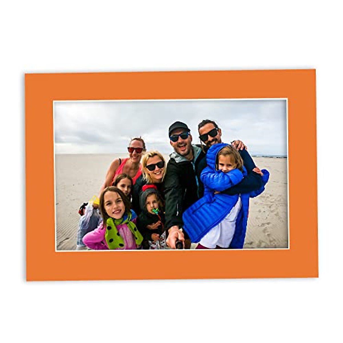 13x19 Mat Bevel Cut for 11x15 Photos - Acid Free Orange Precut Matboard - For Pictures, Photos, Framing - 4-ply Thickness