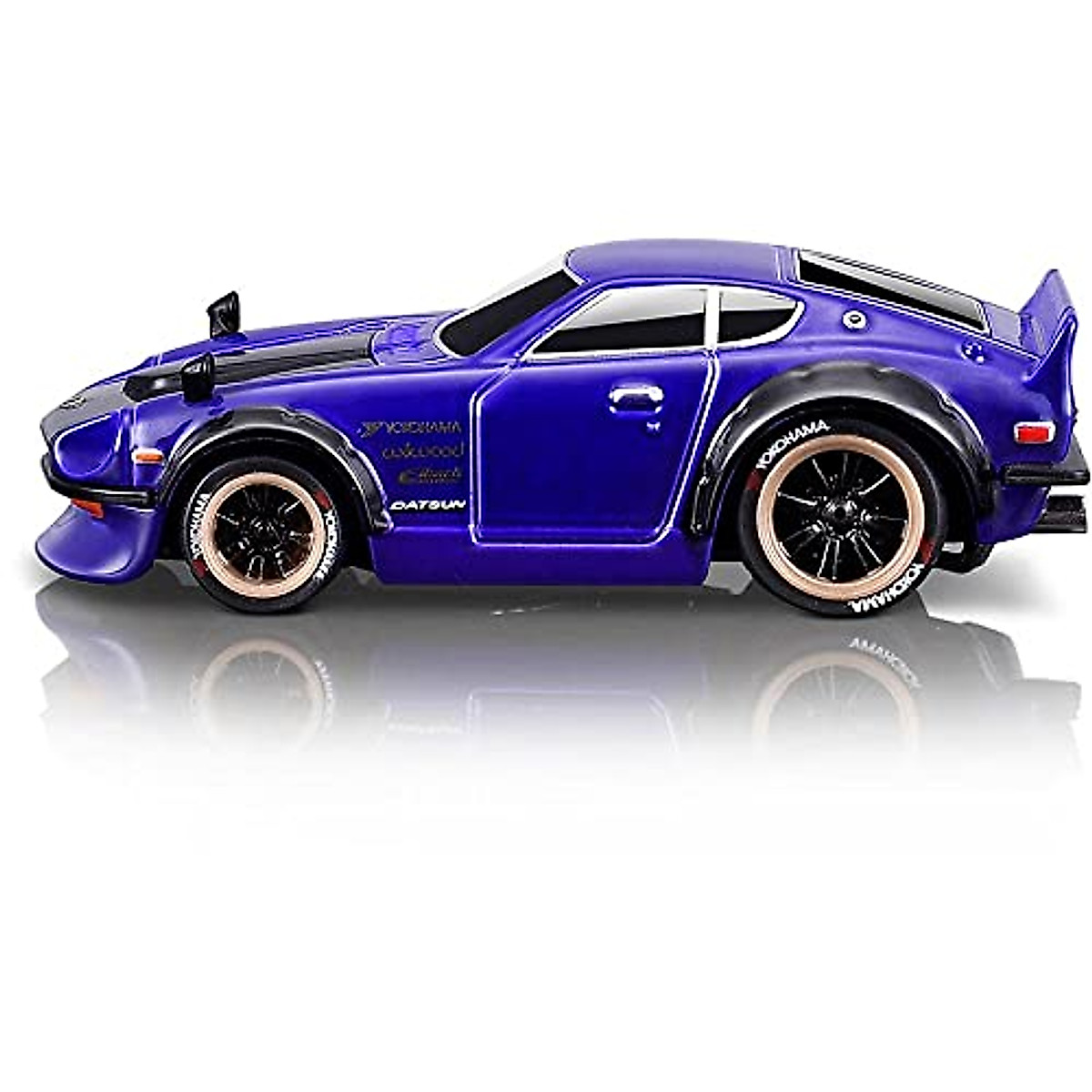 1972 Datsun 240Z Purple with Dark Gray Hood 1/64 Diecast Model Car by Muscle Machines 15547