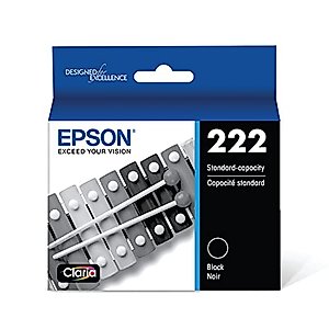 Epson T222 Black Ink Cartridge, Standard Capacity