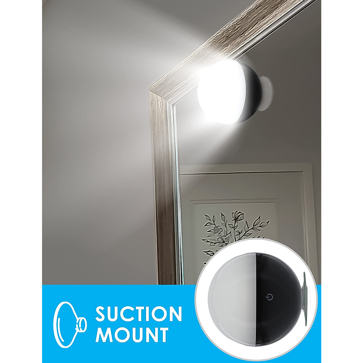 Bright Basics Ultra Bright LED Vanity Light Portable Wireless Ball Lamp Mirror Lights